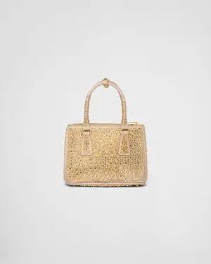 Prada Galleria Mini Satin Bag With Crystals