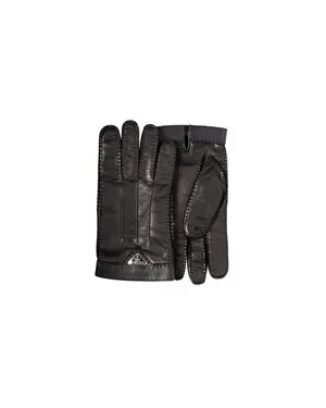 Prada Leather Gloves - Black