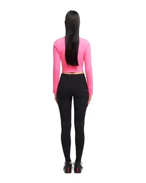 Prada Tech Rec Re-nylon Piqué Leggings - Black