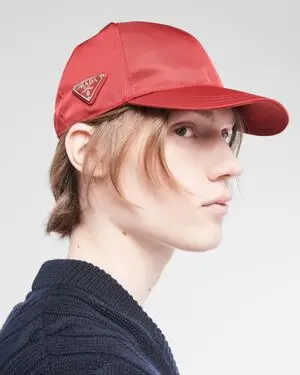 Prada Re-Nylon Baseball Cap - Red | Editorialist display picture 2