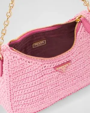 Prada Re-edition 2005 Crochet Bag - Petal Pink