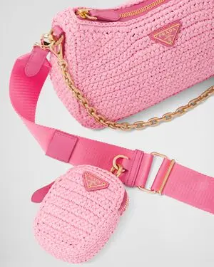 Prada Re-edition 2005 Crochet Bag - Petal Pink