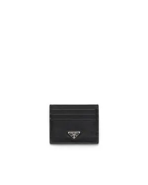 Prada Saffiano Leather Card Holder Black