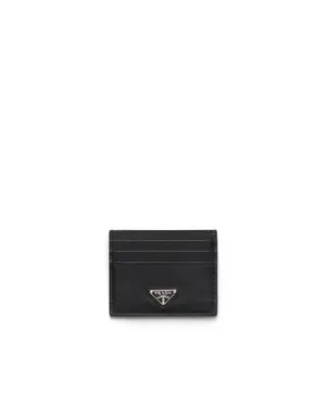 Prada Saffiano Leather Card Holder - Black