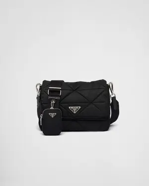 Prada Padded Re-nylon Shoulder Bag - Black