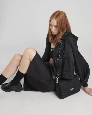 Prada Padded Re-nylon Shoulder Bag - Black