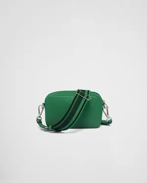 Prada Small Leather Shoulder Bag - Green | Editorialist