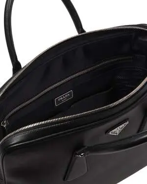 Prada Saffiano Leather Briefcase - Black
