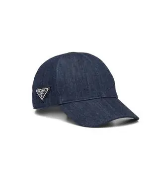 Lele Sadoughi Denim Baseball Cap With Pearly Bow - Faded  display picture 1