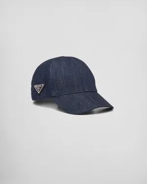 Prada Denim Baseball Cap - Navy