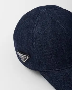 Prada Denim Baseball Cap - Navy