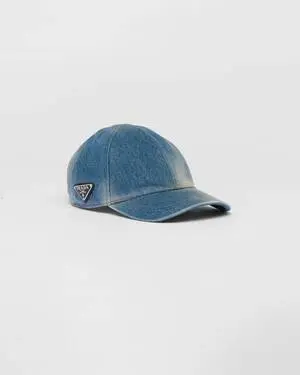 Prada Denim Baseball Cap - Light Blue