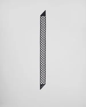 Prada Printed Silk Neck Tie - Black