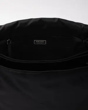 Prada Traveller Large Padded Re-nylon Shoulder Bag - Black