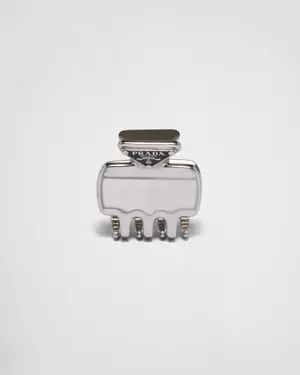 Prada Metal Hair Clip - Steel Gray