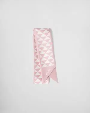 Prada Prada Printed Silk Tie Alabaster White/white