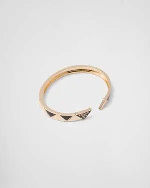 Prada Eternal Gold Bangle Bracelet - Gold/black