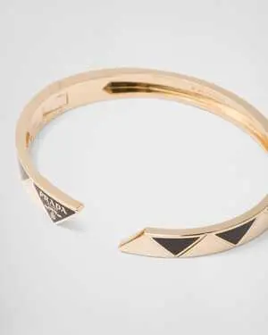 Prada Eternal Gold Bangle Bracelet - Gold/black