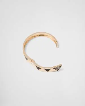 Prada Eternal Gold Bangle Bracelet - Gold/black