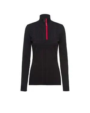 Prada Zip Up Performance Tops For Women