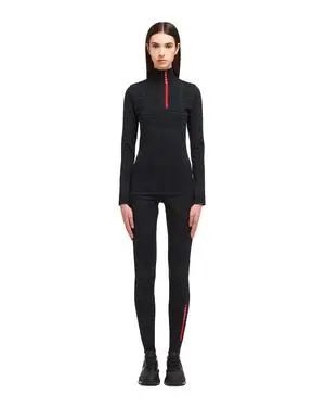 Prada Tech Rec Re-nylon Piqué Top - Black