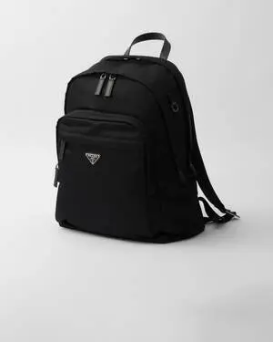 Prada Re-nylon And Saffiano Leather Backpack - Black