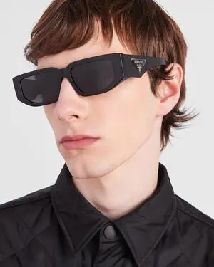 Prada Rectangle Sunglasses With Logo