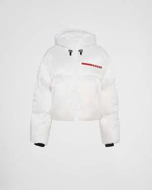 Prada Cropped Technical Re-nylon Down Jacket