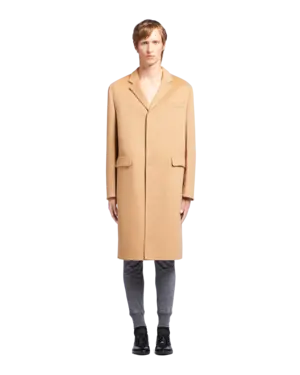 Prada Double Cashmere Overcoat - Camel Brown