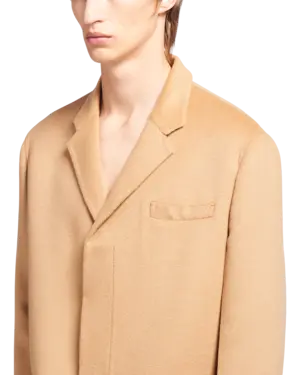 Prada Double Cashmere Overcoat - Camel Brown