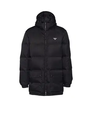 Prada Long Re-nylon Down Jacket