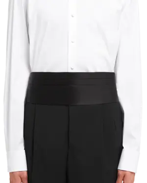Prada Satin Tuxedo Cummerbund