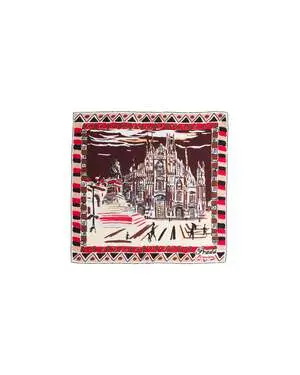 Prada Pittoresque Milan Print Silk Foulard 90