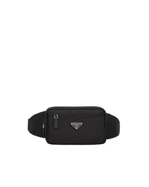 Prada Re-nylon And Saffiano Leather Belt Bag - Black