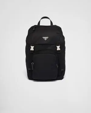 Prada Re-nylon And Saffiano Leather Backpack - Black