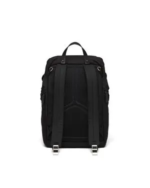 Prada Re-nylon And Saffiano Leather Backpack - Black