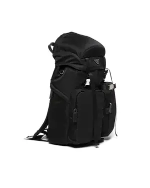 Prada Re-nylon And Saffiano Leather Backpack - Black