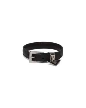 Prada Saffiano Leather Bracelet - Black
