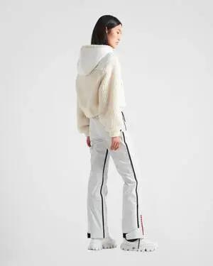 Prada Cropped Double Fleece Jacket - White/white