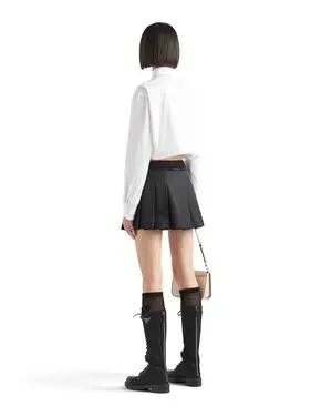 Prada Pleated Re-nylon Miniskirt