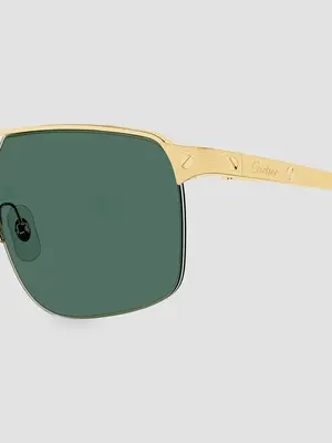 Cartier Santos Evolution 60mm Platinum-plated Navigator Sunglasses