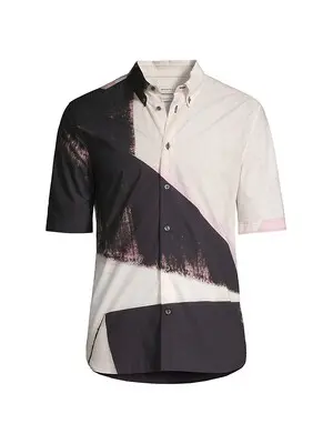 Alexander McQueen Men's Brad Short Sleeve Shirt - Lead Pink  - Lead Pink