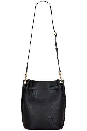 Saint Laurent Leather Bucket Bag In Black