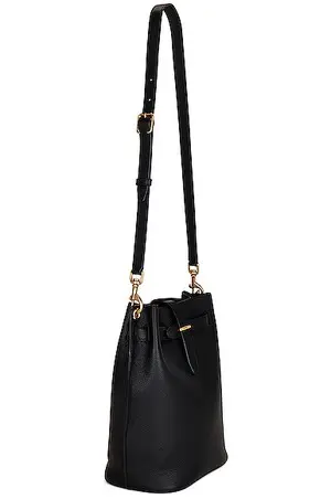 Saint Laurent Leather Bucket Bag In Black