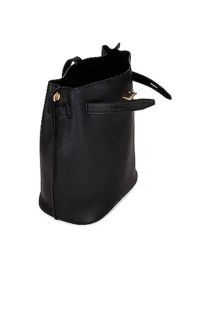 Saint Laurent Leather Bucket Bag In Black