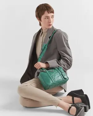 Prada Medium Antique Nappa Leather Top Handle Bag