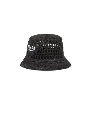 Prada Crochet Bucket Hat - Black