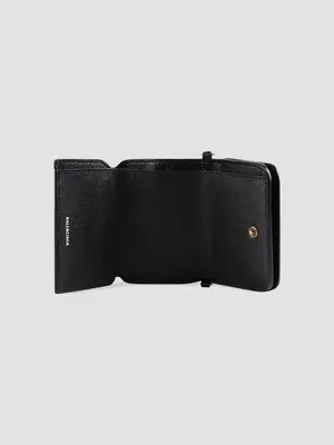 Balenciaga Cash Mini Wallet On Chain - Black