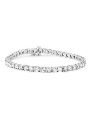 Saks Fifth Avenue Collection 14k & 8 Tcw Lab-grown Diamond Tennis Bracelet - White Gold