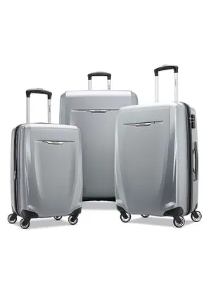 SAMSONITE Men's Winfield 3 DLX Expandable Spinner Luggage 3-Piece Set - Silver - Silver